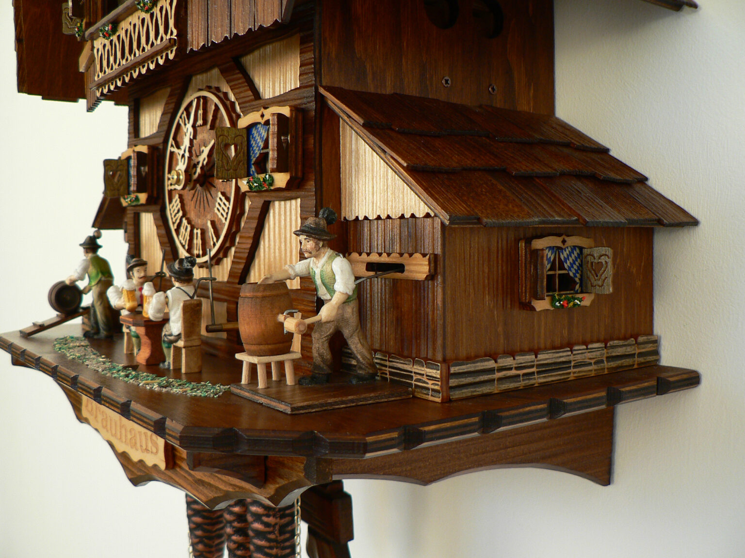 Cuckoo Clock 8TMT 5523/9 Chalet with Mill, Well, Beer Drinkers and ...